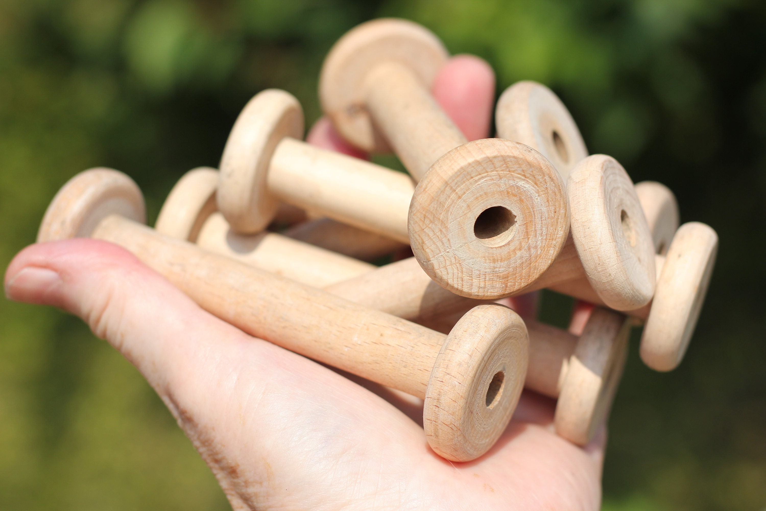 Vintage Antique French Textile Mill Bobbins Wooden 4 - Etsy