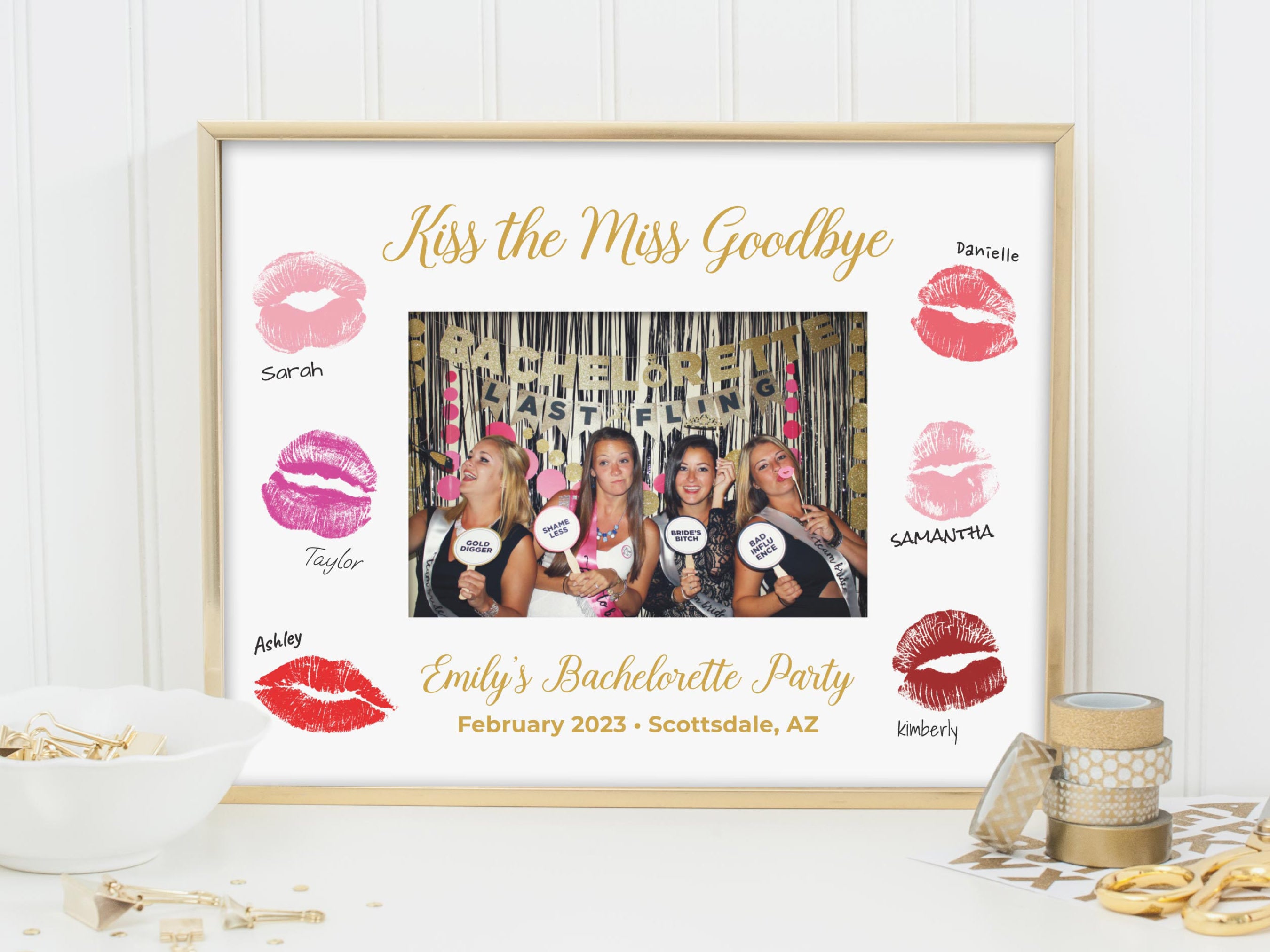 Kiss the Miss Goodbye Printable Template | Editable - Instant Download ...