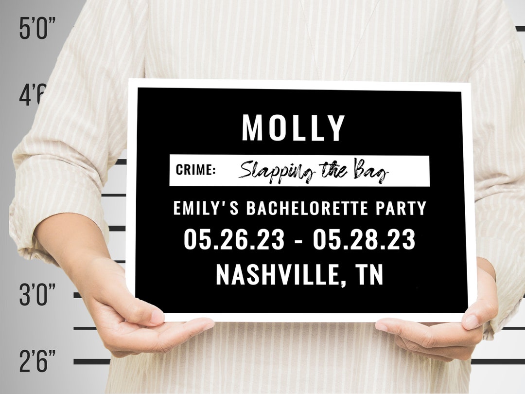 Mugshot Photo Template | Editable & Printable - Instant Download ...