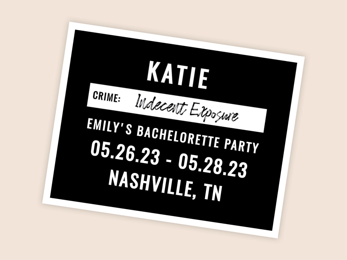 Mugshot Photo Template | Editable & Printable - Instant Download ...