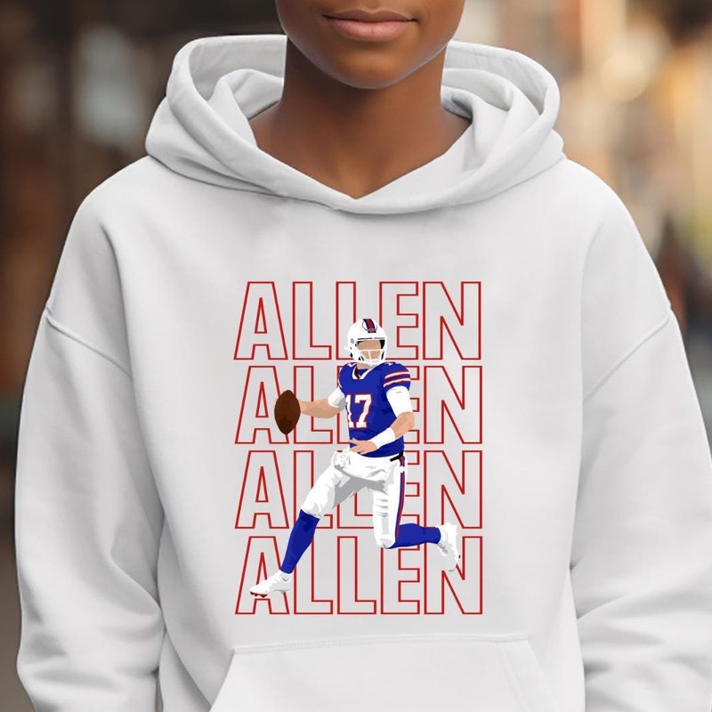 Josh Allen Buffalo Hoodie - Etsy