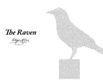 The Raven Poem Poster - Etsy