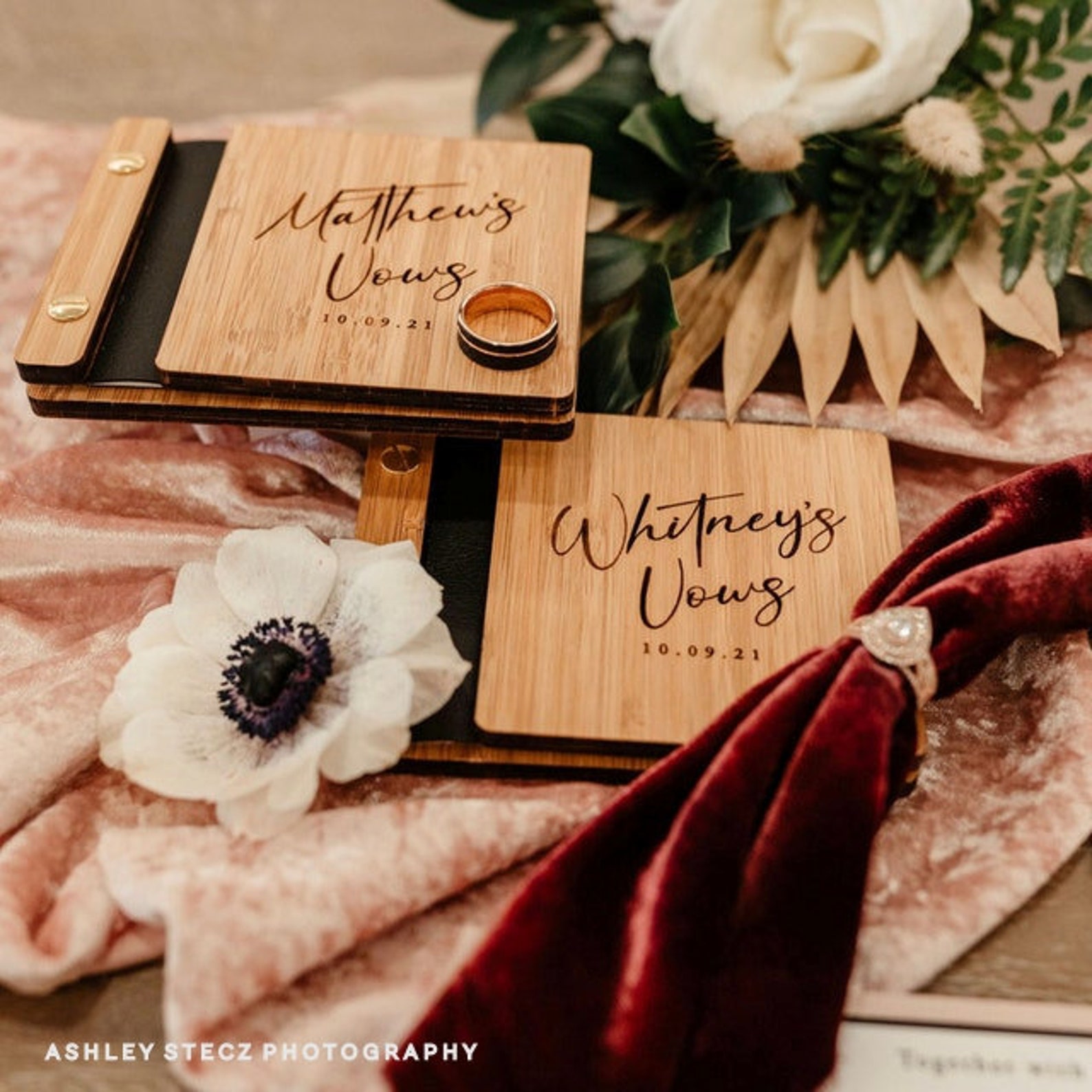 Unique Wedding Vow Books His and Her Ceremony Books Single Book or Set ...