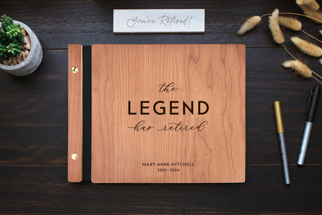 The Legend is Retiring, Personalized Retirement Guest Book Gift for Her ...