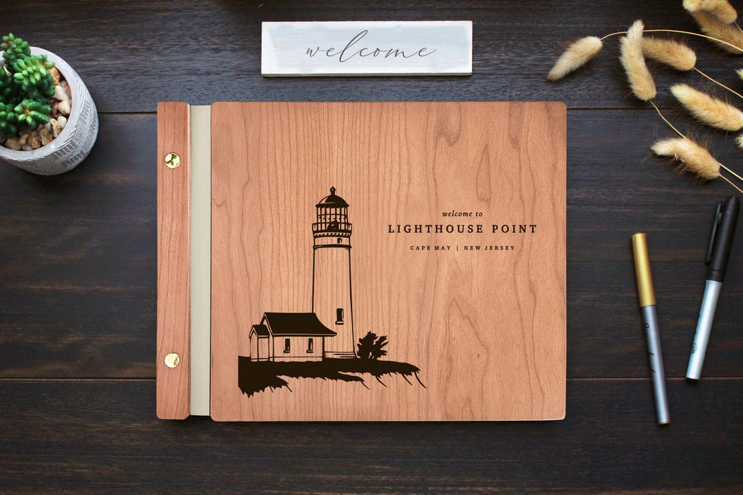 Lighthouse Airbnb Guest Book Coastal PNW Beach Welcome Book House ...