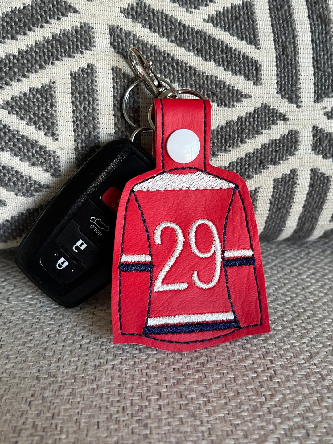 Hockey Jersey Keychain, Custom Hockey Jersey Key Fob, Hockey Keychain ...