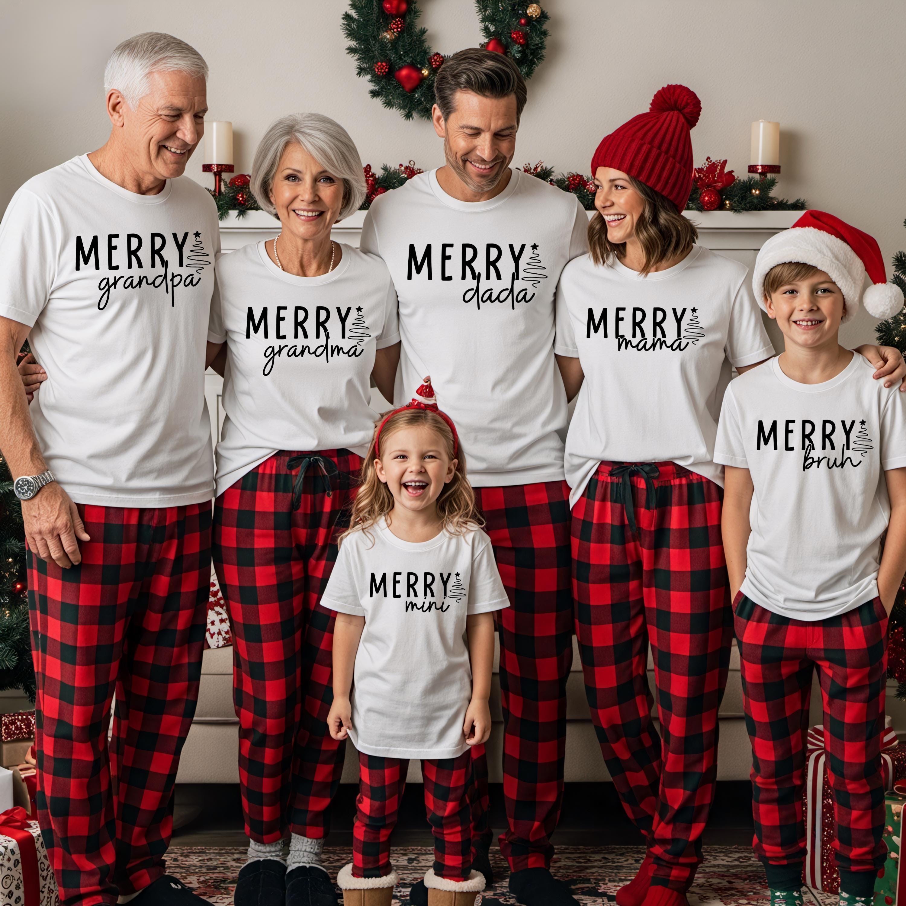 Merry Dada, Merry Mama, Merry Mini, Christmas Crew Raglan Shirt ...