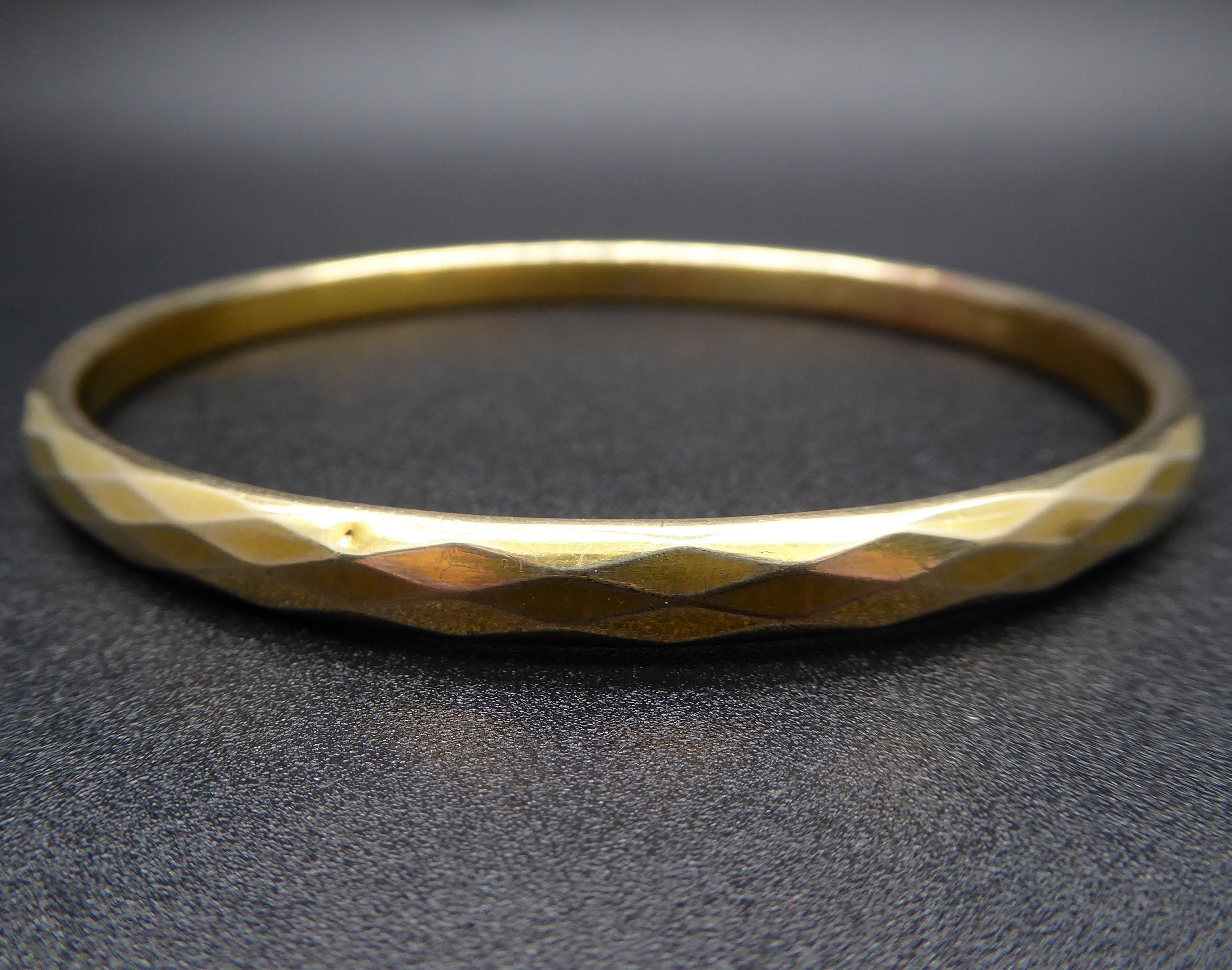 Antique Art Deco Charles Horner Rolled Gold Slave Bangle