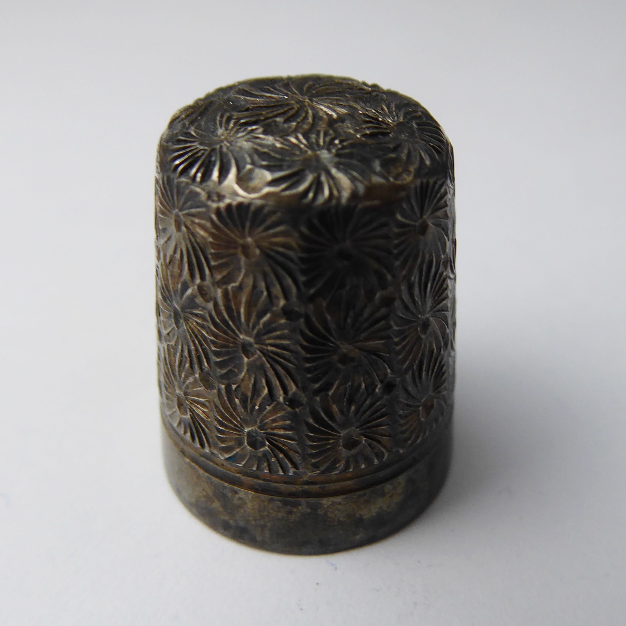 Pair / Two Antique Art Deco Sterling Silver Charles Horner Thimbles ...