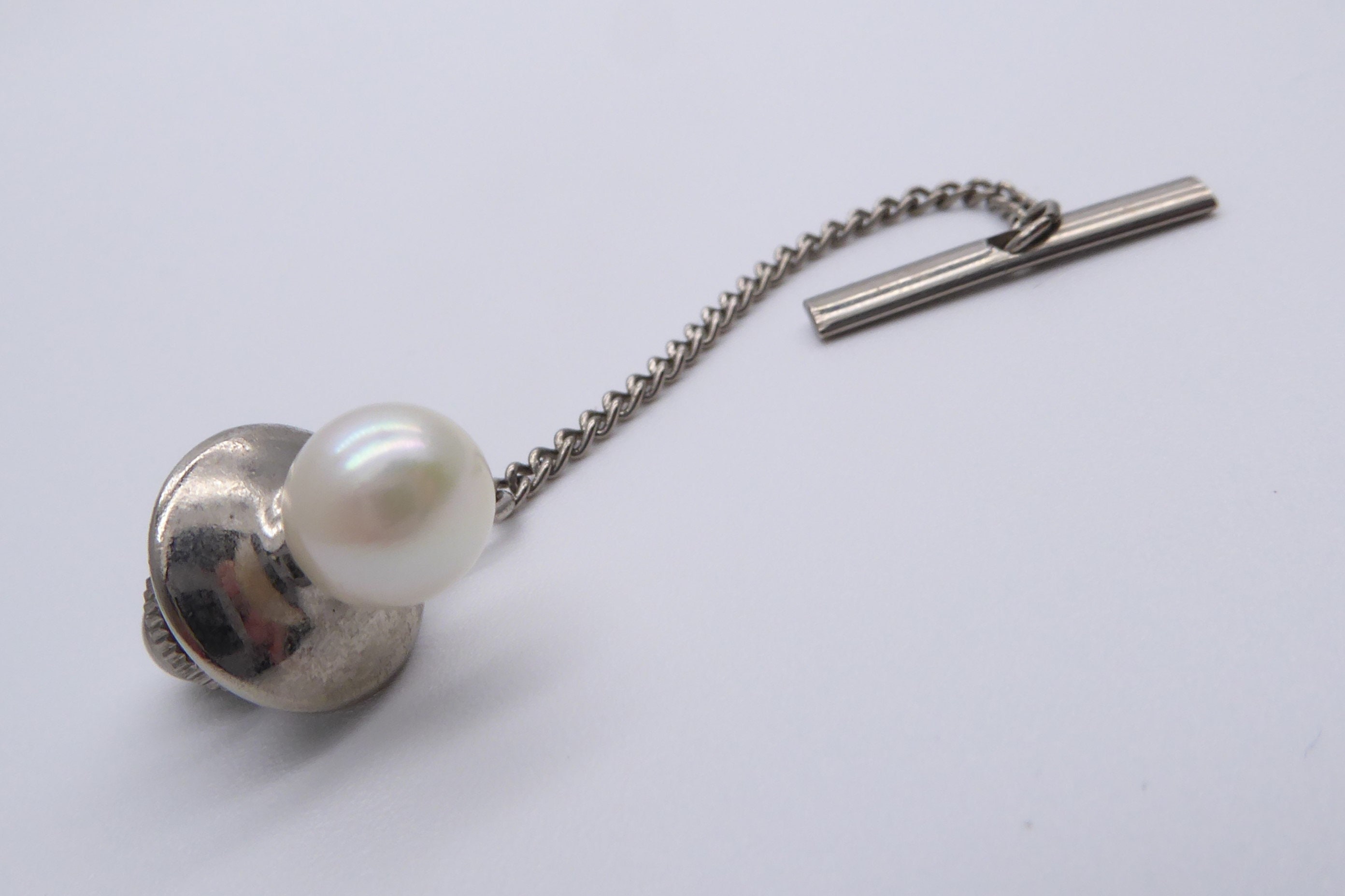 Vintage Gents Cultured Pearl Tie Pin