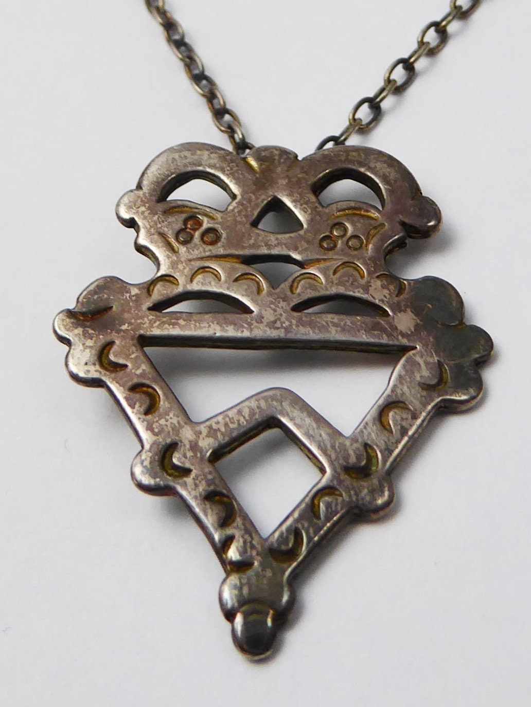 Vintage Scottish Silver Sutherland Jewellery Luckenbooth Pendant ...