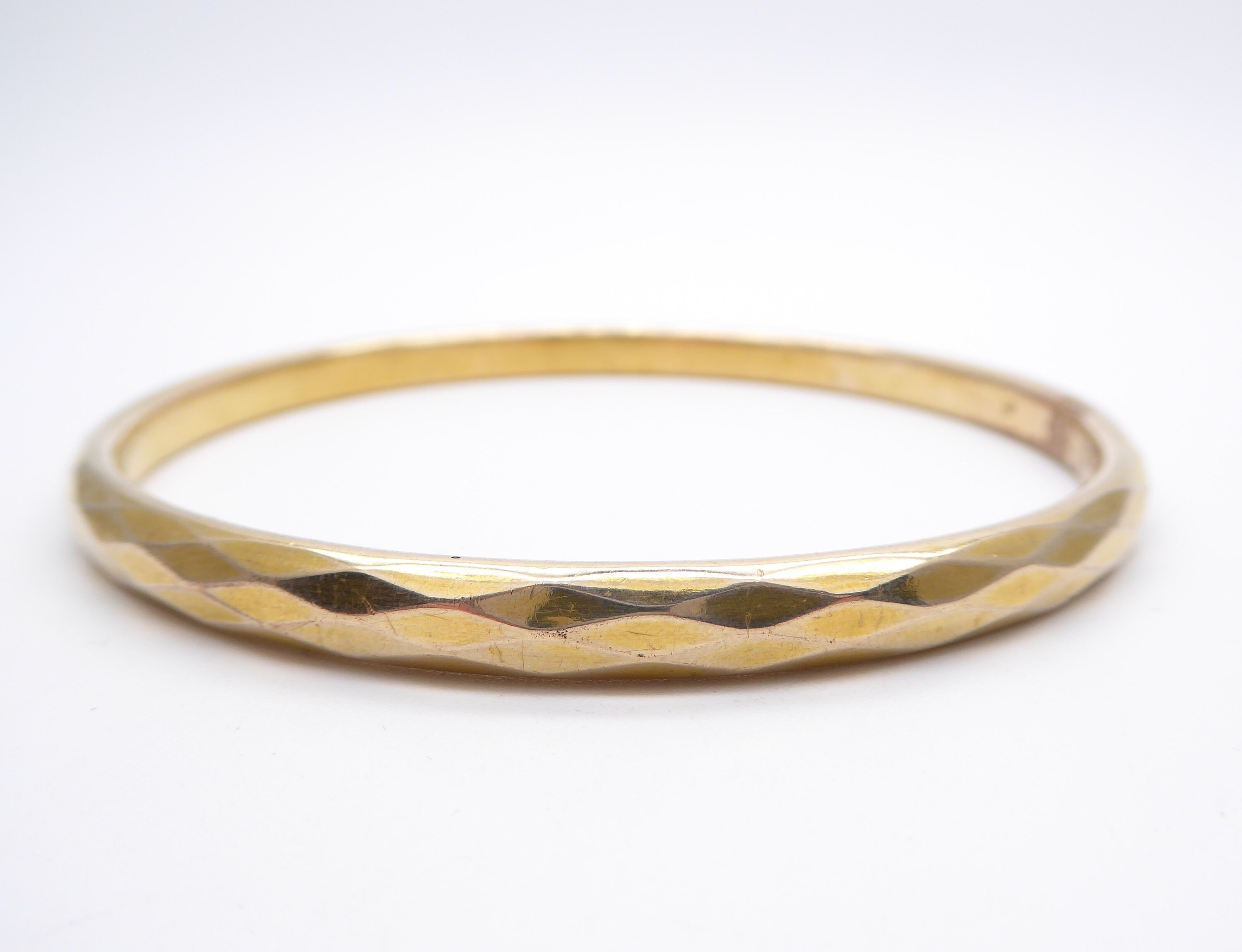 Antique Art Deco Charles Horner Rolled Gold Slave Bangle