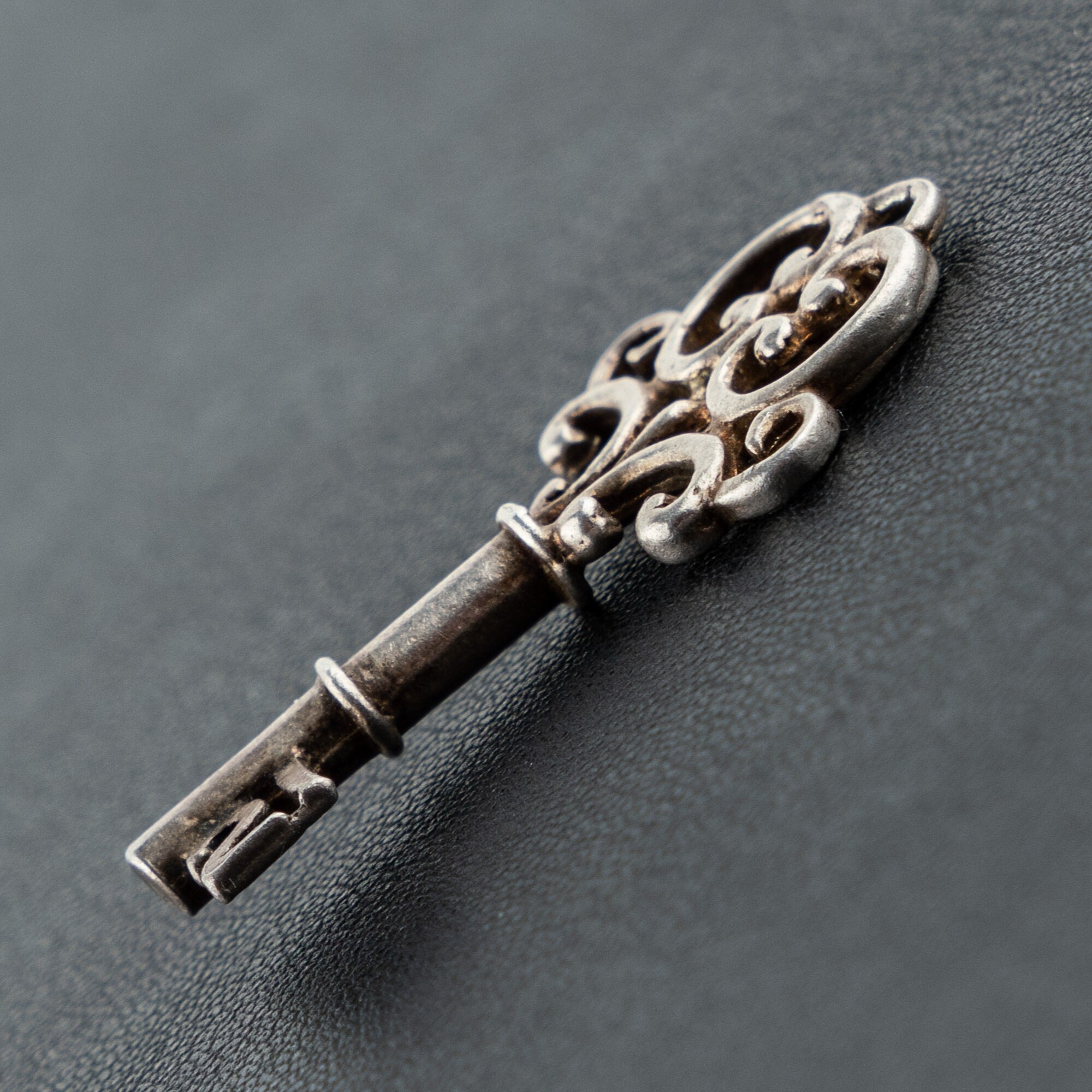 Vintage Sterling Silver 21st Birthday Key Charm Pendant