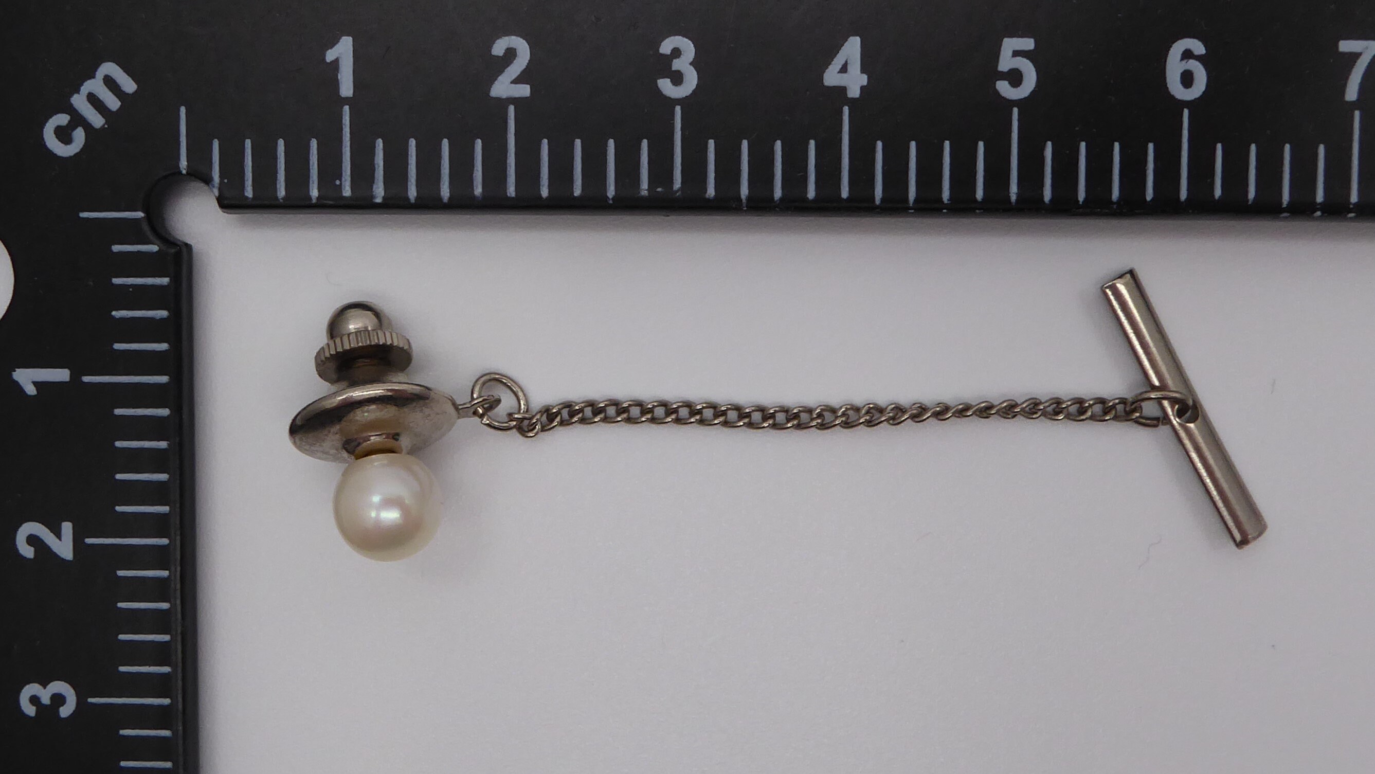 Vintage Gents Cultured Pearl Tie Pin
