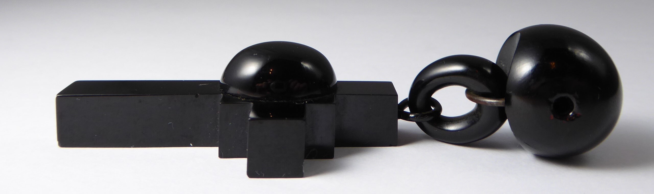 Antique Victorian Religious Crucifix Whitby Jet Mourning Cross Pendant