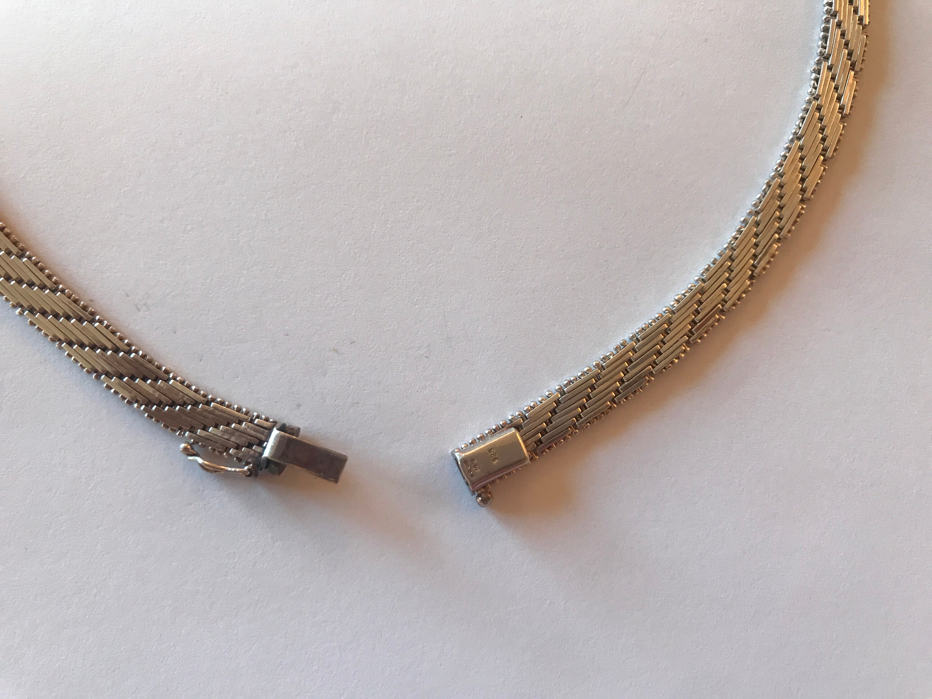 Vintage C1970s Sterling Silver Fancy Link Chain