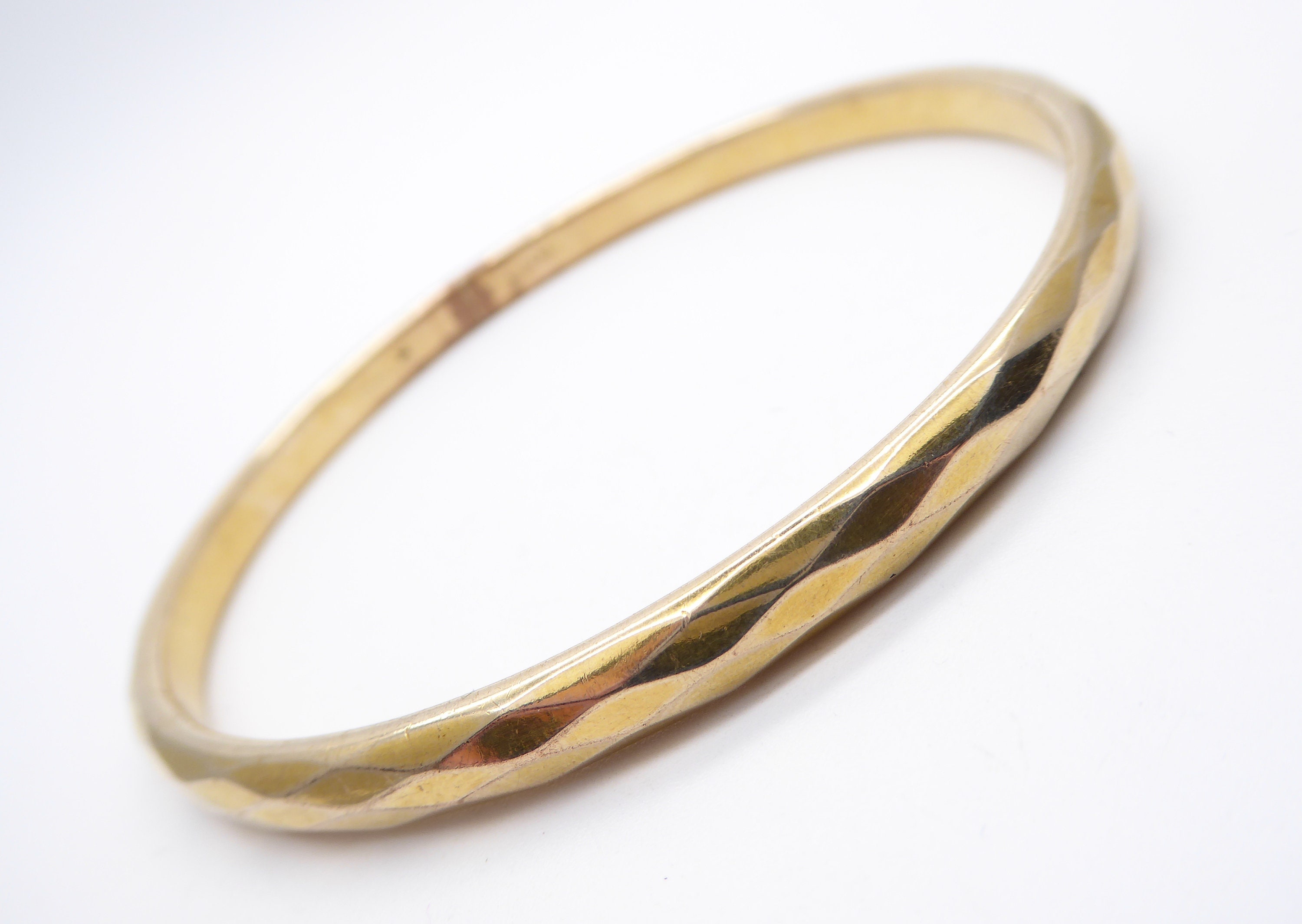 Antique Art Deco Charles Horner Rolled Gold Slave Bangle