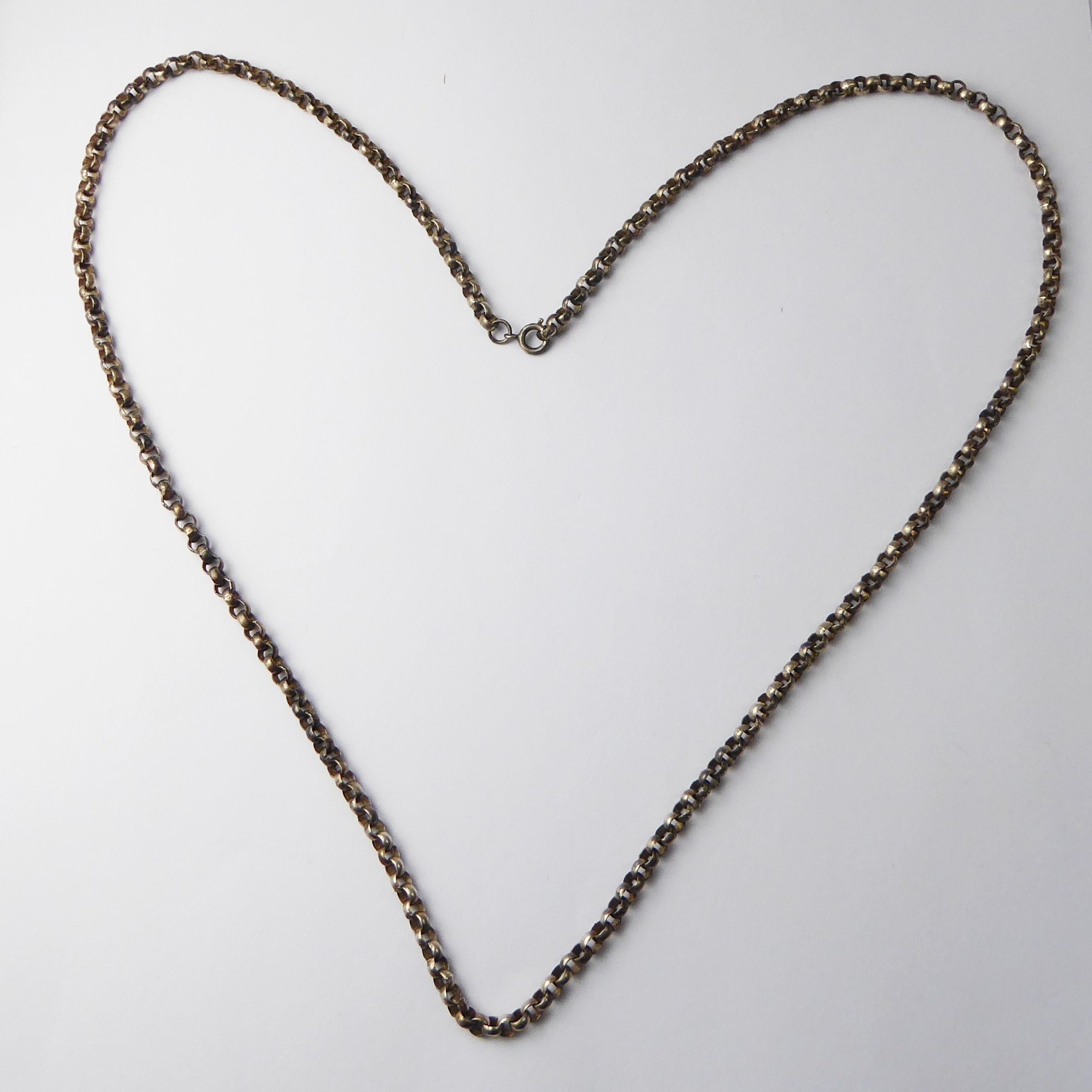 Vintage Sterling Silver Belcher Chain Necklace – 23 Inch