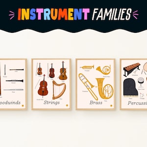 Orchestral Instruments Classroom Poster Set | Music Class Decor | Music ...