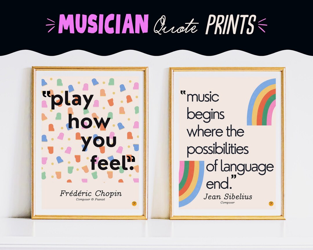 Printable Musician Quote Prints | Music Class | Classroom Decor ...