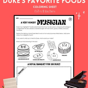 Duke Ellington Coloring Pages for Music Classroom, International Jazz ...