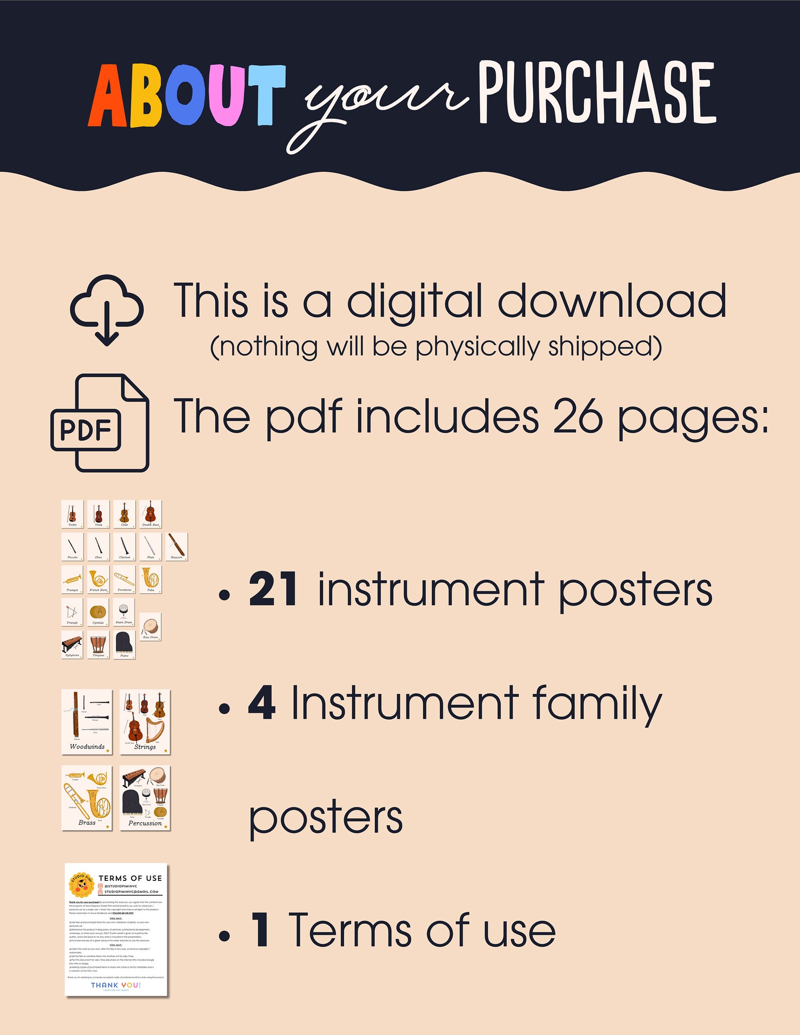 Orchestral Instruments Classroom Poster Set | Music Class Decor | Music ...