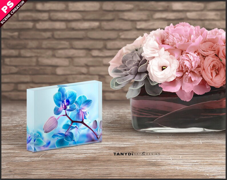 Acrylic Photo Block 5x7x1 Photoshop Photo Mockup Horizontal | Etsy