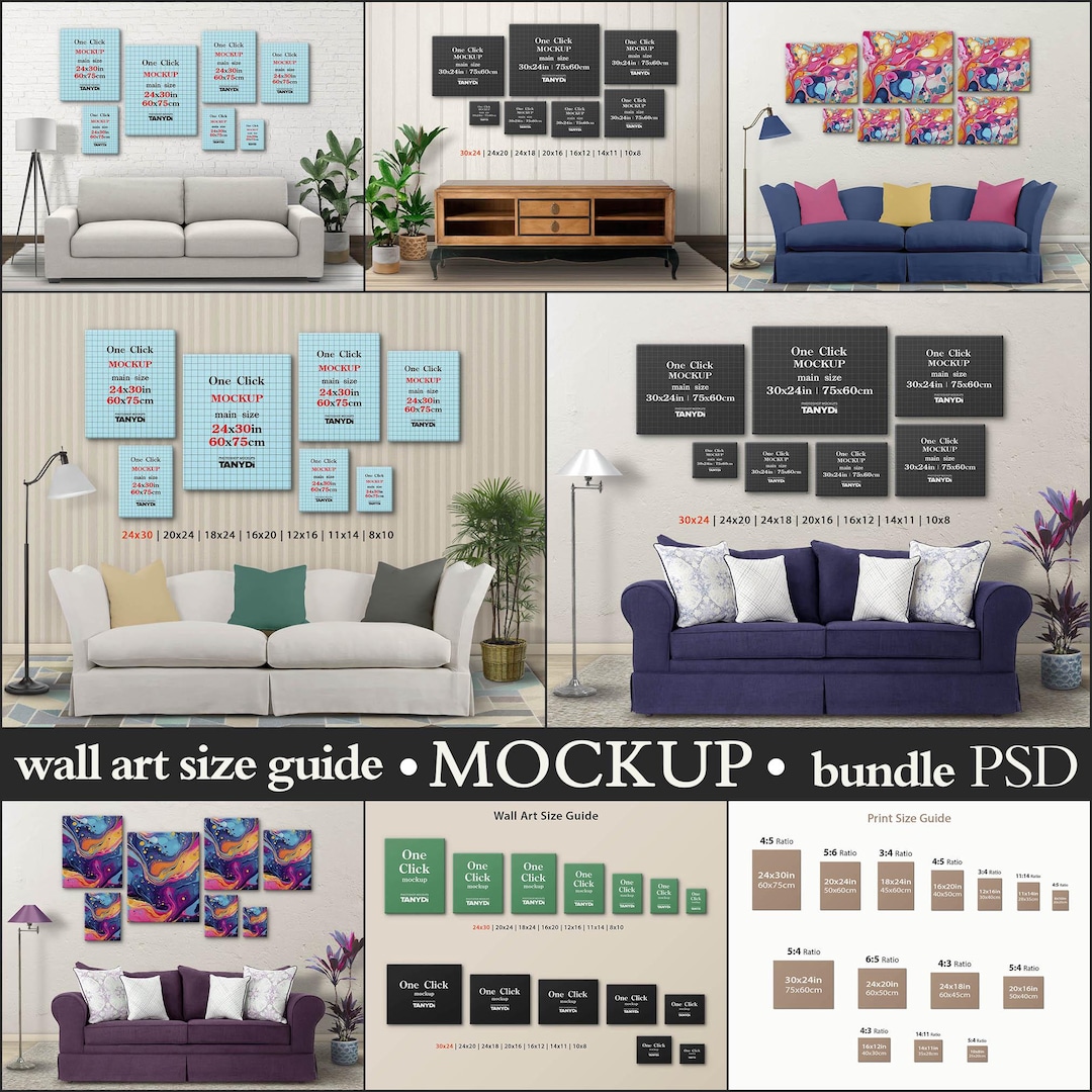 7 Canvas Wall Art Size Guide, 24x30 20x24 18x 24 16x20 12x16 11x14 8x10 ...