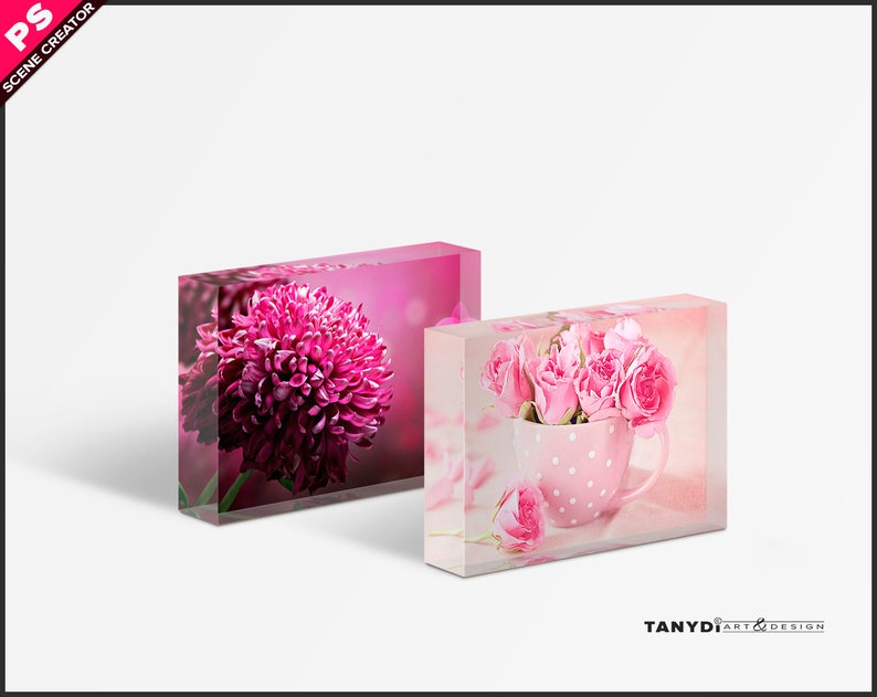 Acrylic Photo Block 5x7x1.5 Photoshop Photo Mockup Horizontal - Etsy