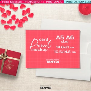 A5 A6 Greeting Card & Envelope on Table Vertical Horizontal - Etsy