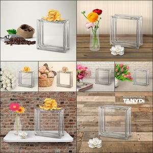 Blank Decorative Glass Block for Custom Sticker Display, Bundle of 32 ...