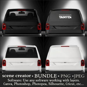 Bundle of PNG & JPEG Backside Cars, Sticker Display Custom Scene ...