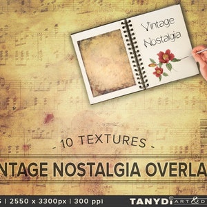 Photo Overlay Textures 10 JPG Vintage Nostalgia Set-1, Photo Retouch ...