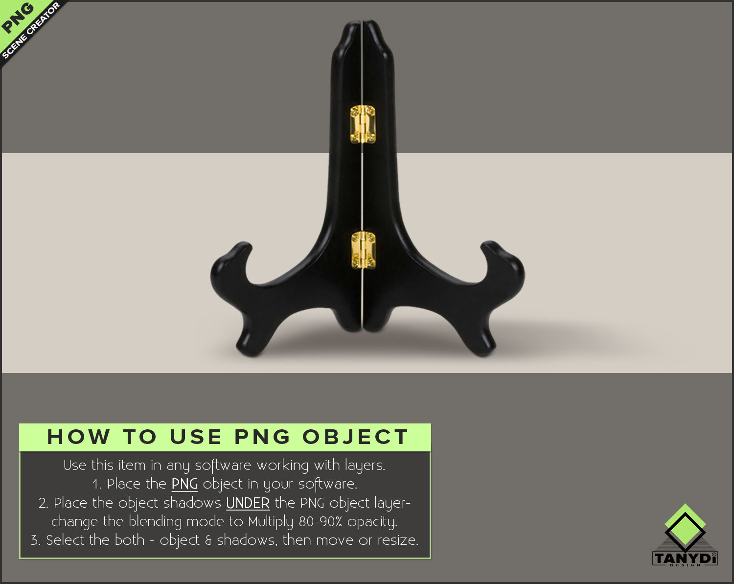 Plate Display Stand PNG Object 4 PNG Stands Black Wood | Etsy