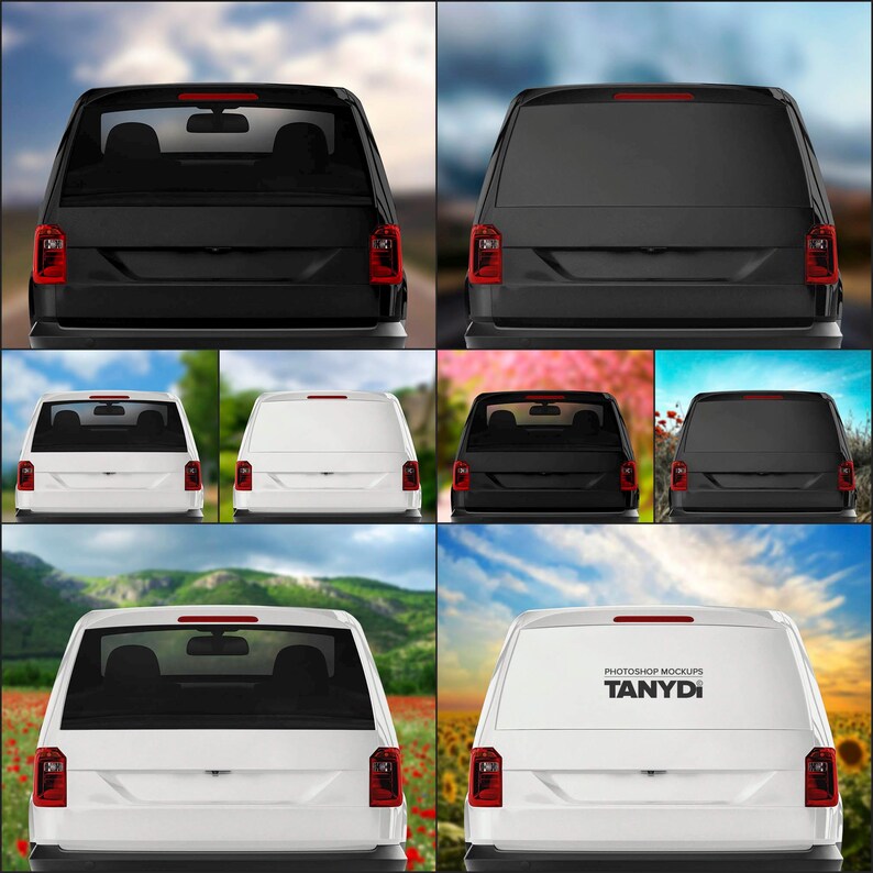 Bundle of PNG & JPEG Backside Cars, Sticker Display Custom Scene ...