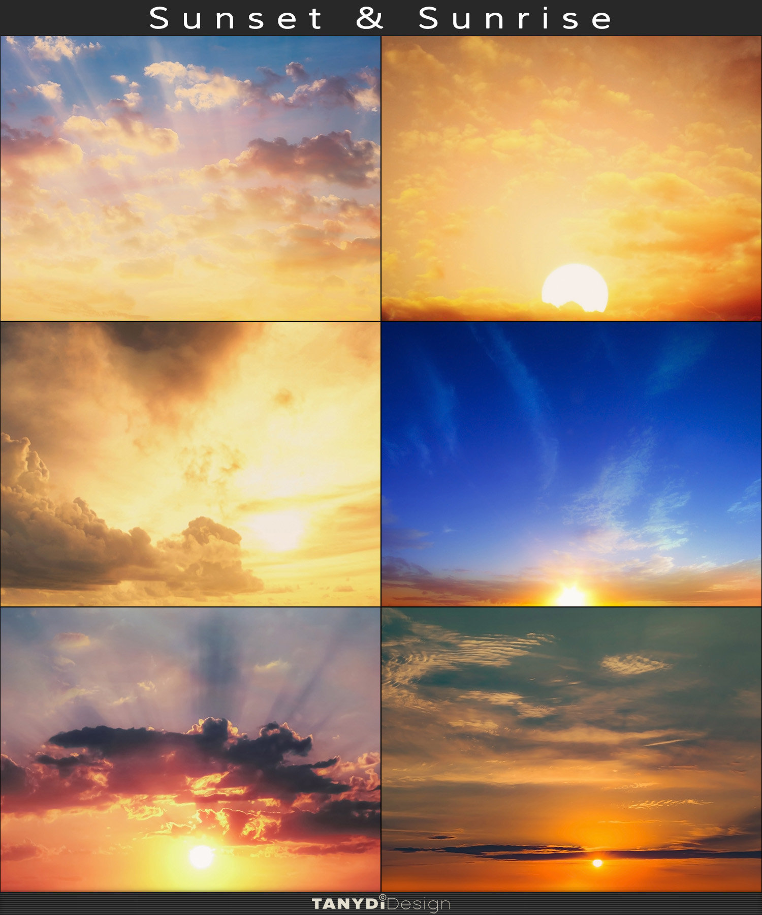 Sunset & Sunrise Sky JPG Image Photo Overlays Under the Open | Etsy