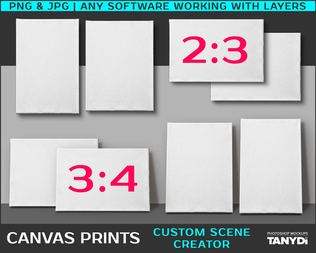 Blank Stretched Canvas Custom Scene Creator, Ratio 2x3 3x4, Canvas on ...