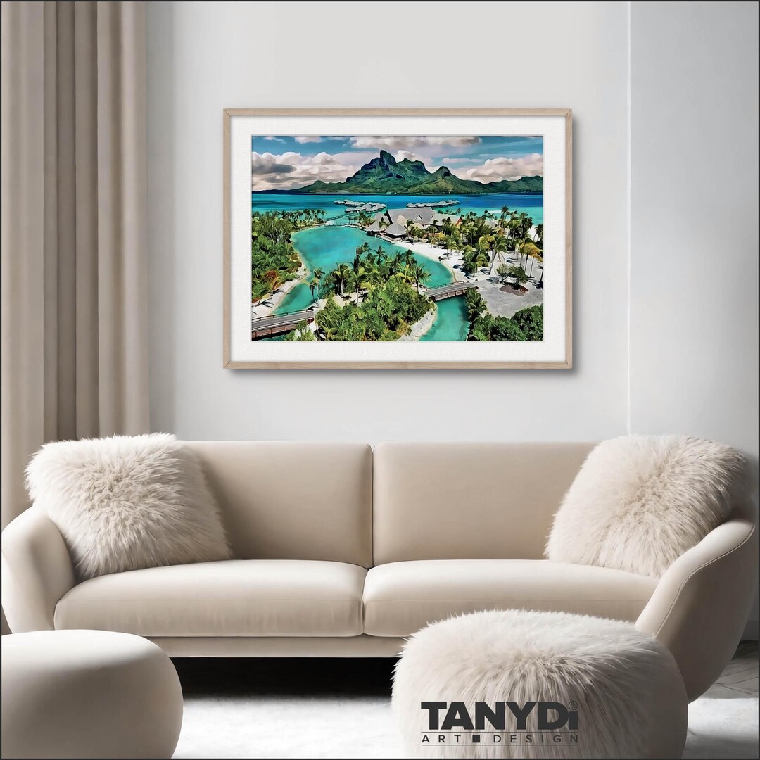 Bora-bora Main Island, French Polynesia Luxury Resort Scenery, Tahiti ...