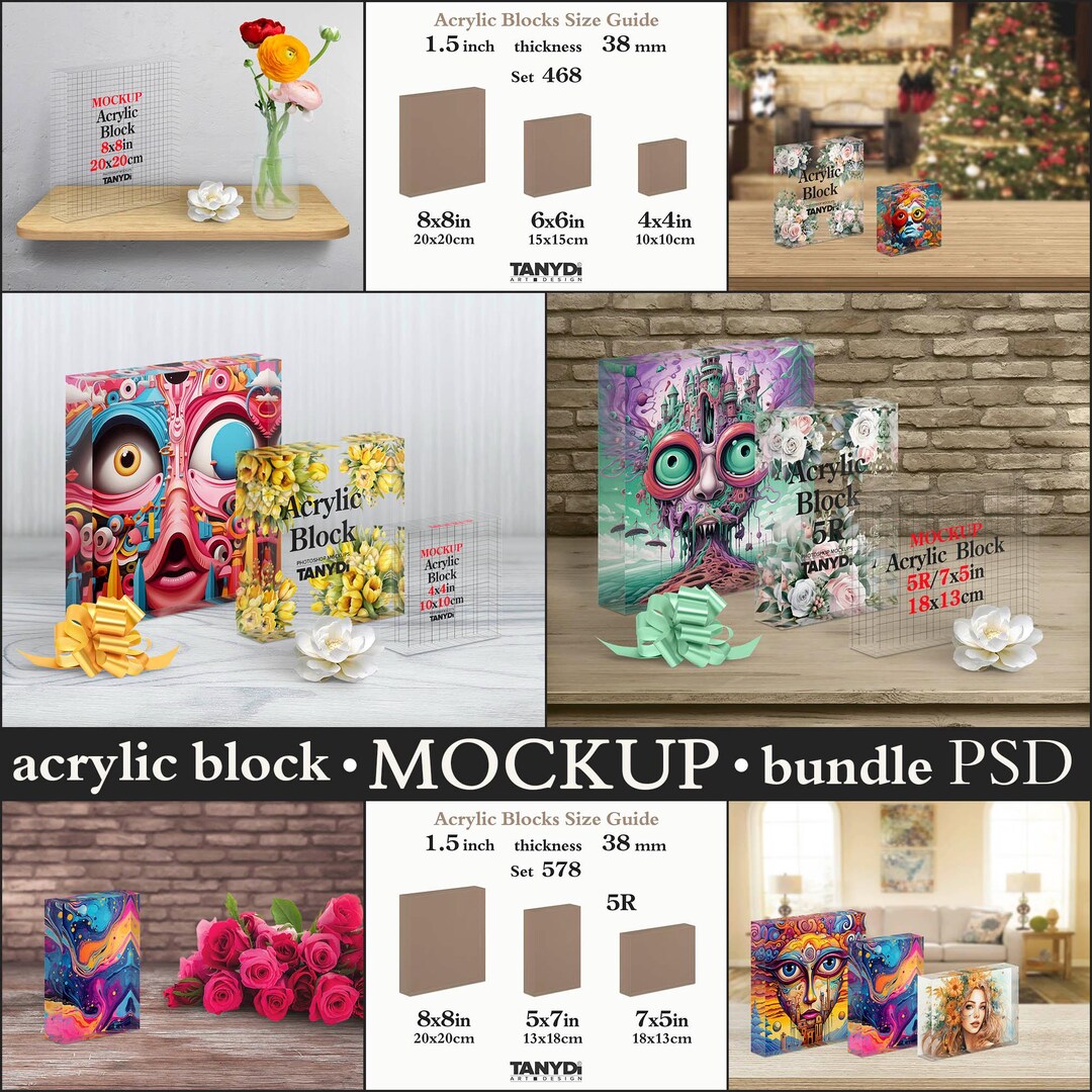 Square Acrylic Blocks, Vertical Horizontal 5R, Transparent Photo Blocks ...