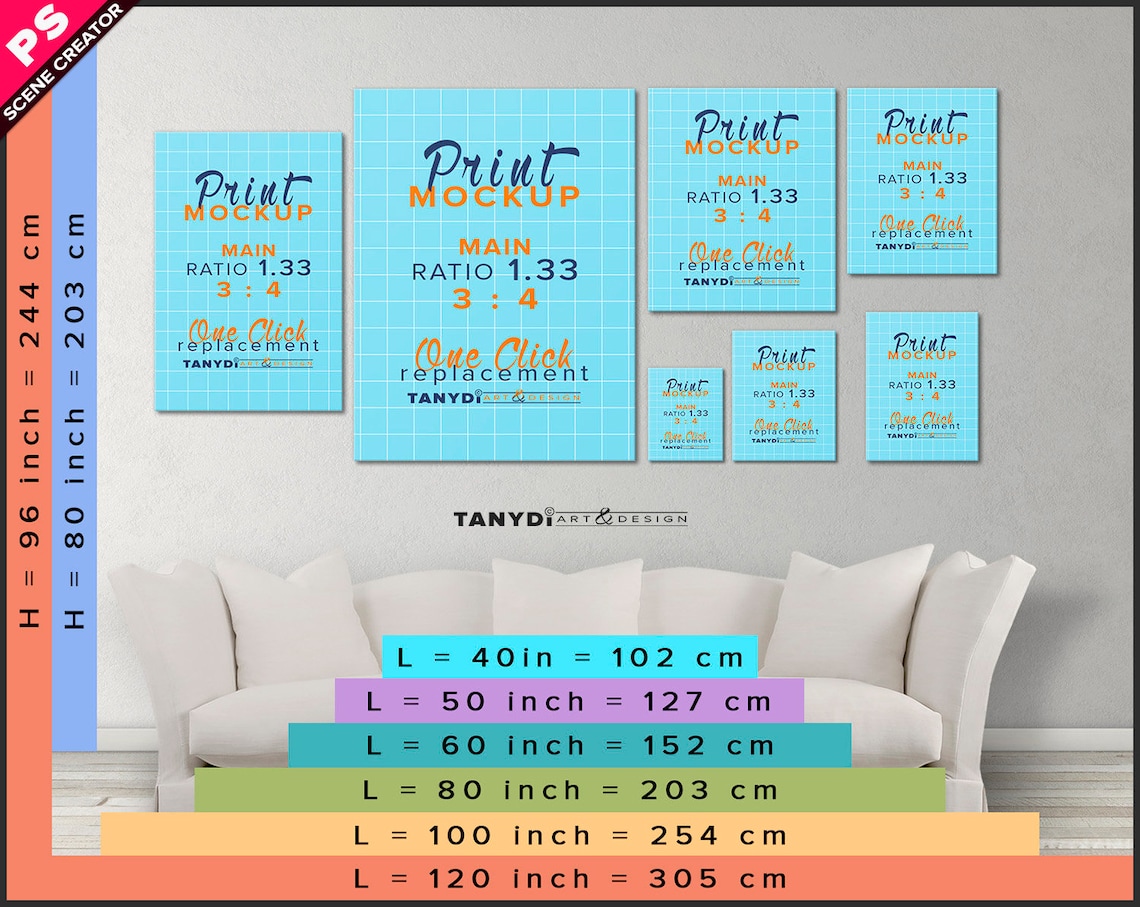 Wall Display Guide 30x40 20x30 20x24 16x20 12x16 11x14 8x10 - Etsy