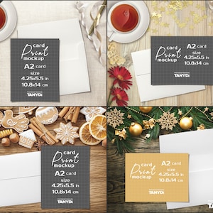 4.25x5.5in Greeting Card & Envelope on Table A2-card Vertical - Etsy