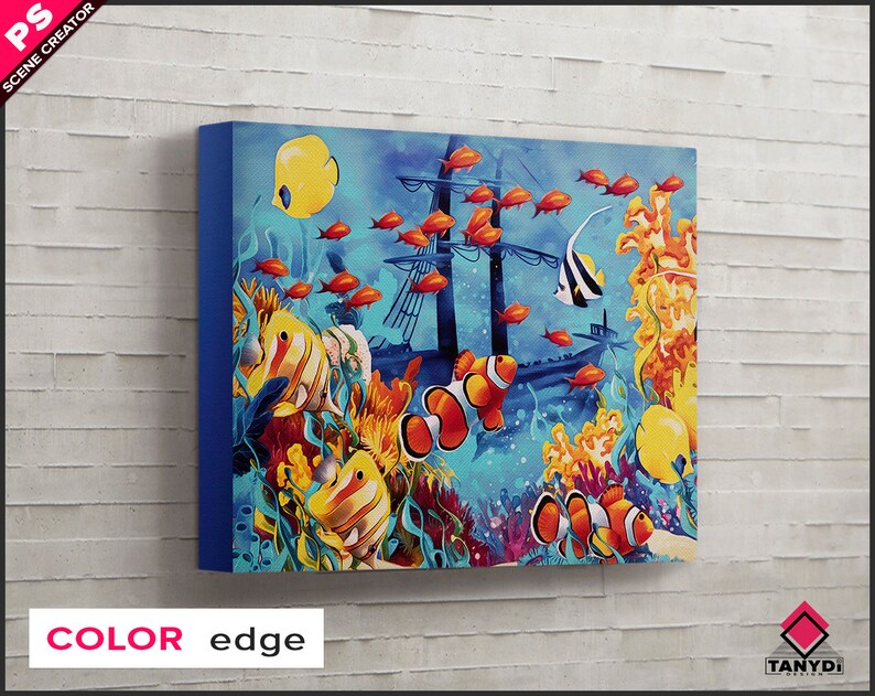 Gallery Wrap Canvas Photoshop Print Mockup 12x16in 1.5 deep | Etsy