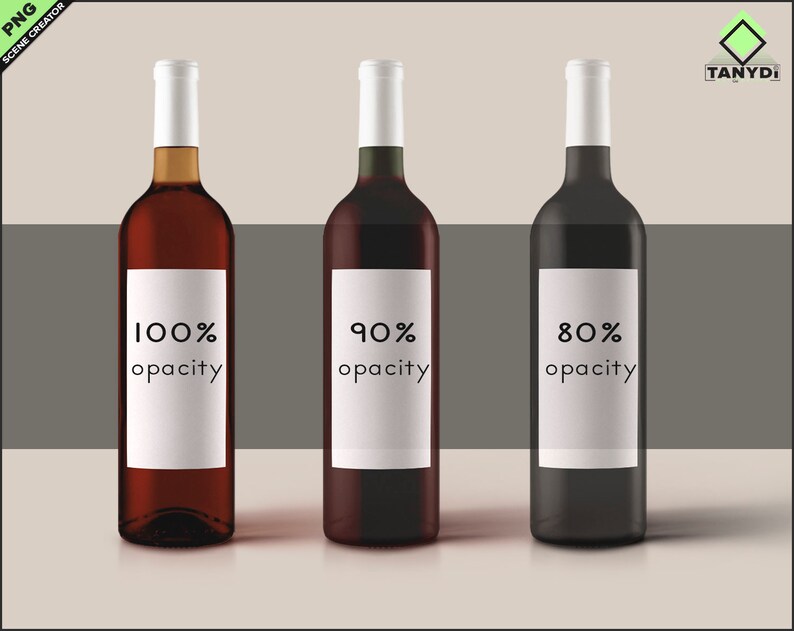 Blank Long Label PNG Wine Bottle 6 PNG Bottles With Red Wine - Etsy