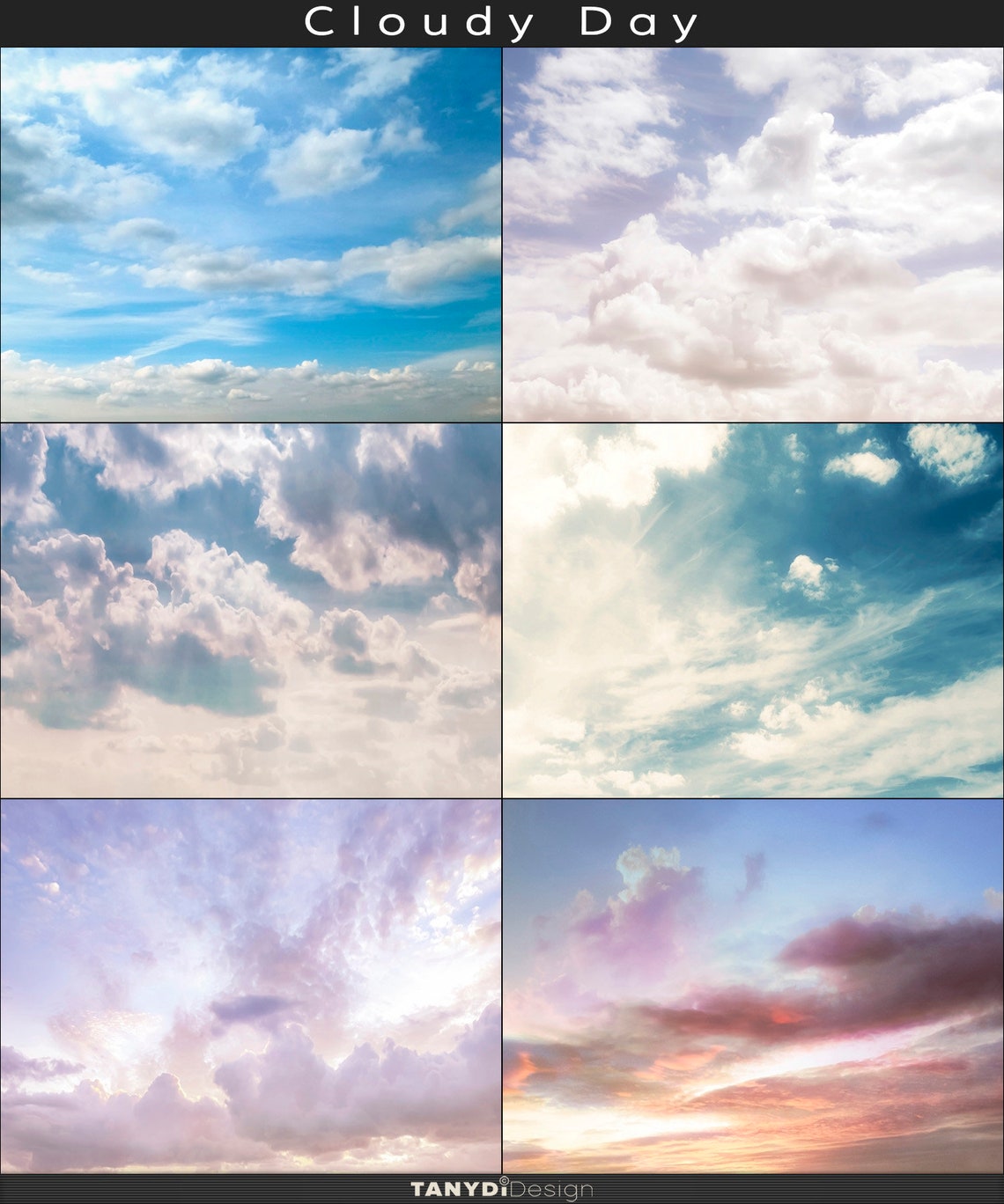 Cloudy Sky JPG Image Photo Overlays Under the Open Sky FX-3 | Etsy