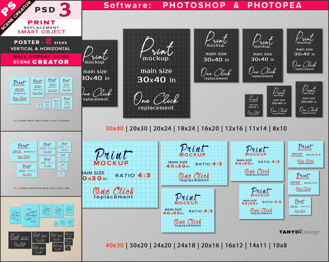 8 Sizes Wall Display Guide 30x40 20x30 20x24 18x24 16x20 - Etsy
