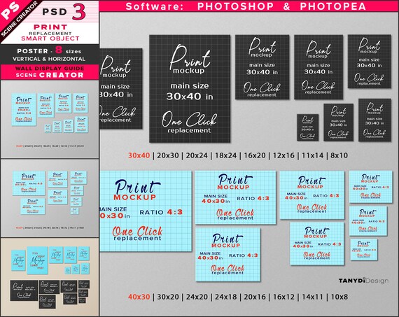 8 Sizes Wall Display Guide 30x40 20x30 20x24 18x24 16x20 - Etsy