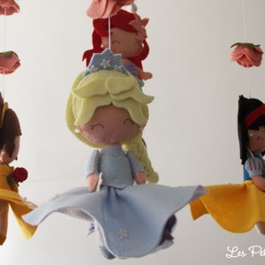 Baby Crib Mobile - Princess- Nursery Princess Mobile -ariel,snow White ...