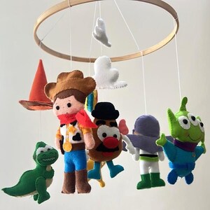 Toy Story Baby Mobile - Handmade Felt Crib Mobile - Buzz Lightyear ...