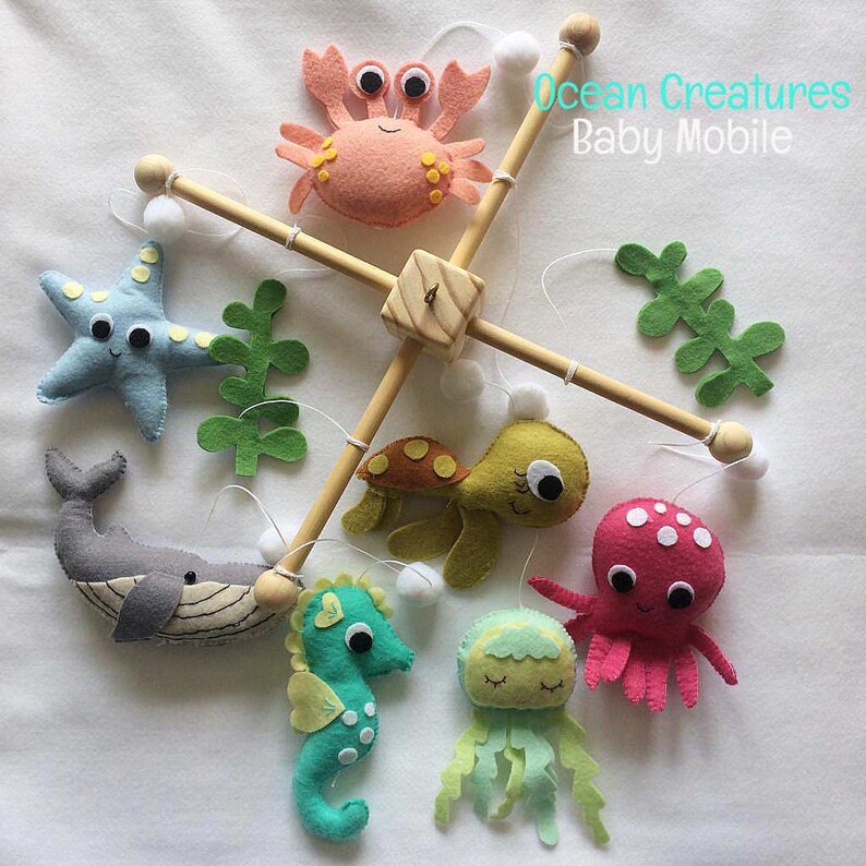 Ocean Baby Mobile Sea Creatures Mobile Cot Mobile-turtle | Etsy
