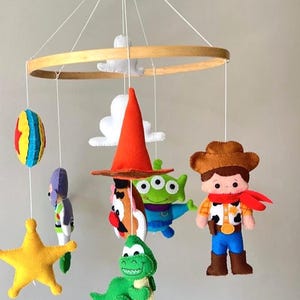 Toy Story Baby Mobile - Handmade Felt Crib Mobile - Buzz Lightyear ...
